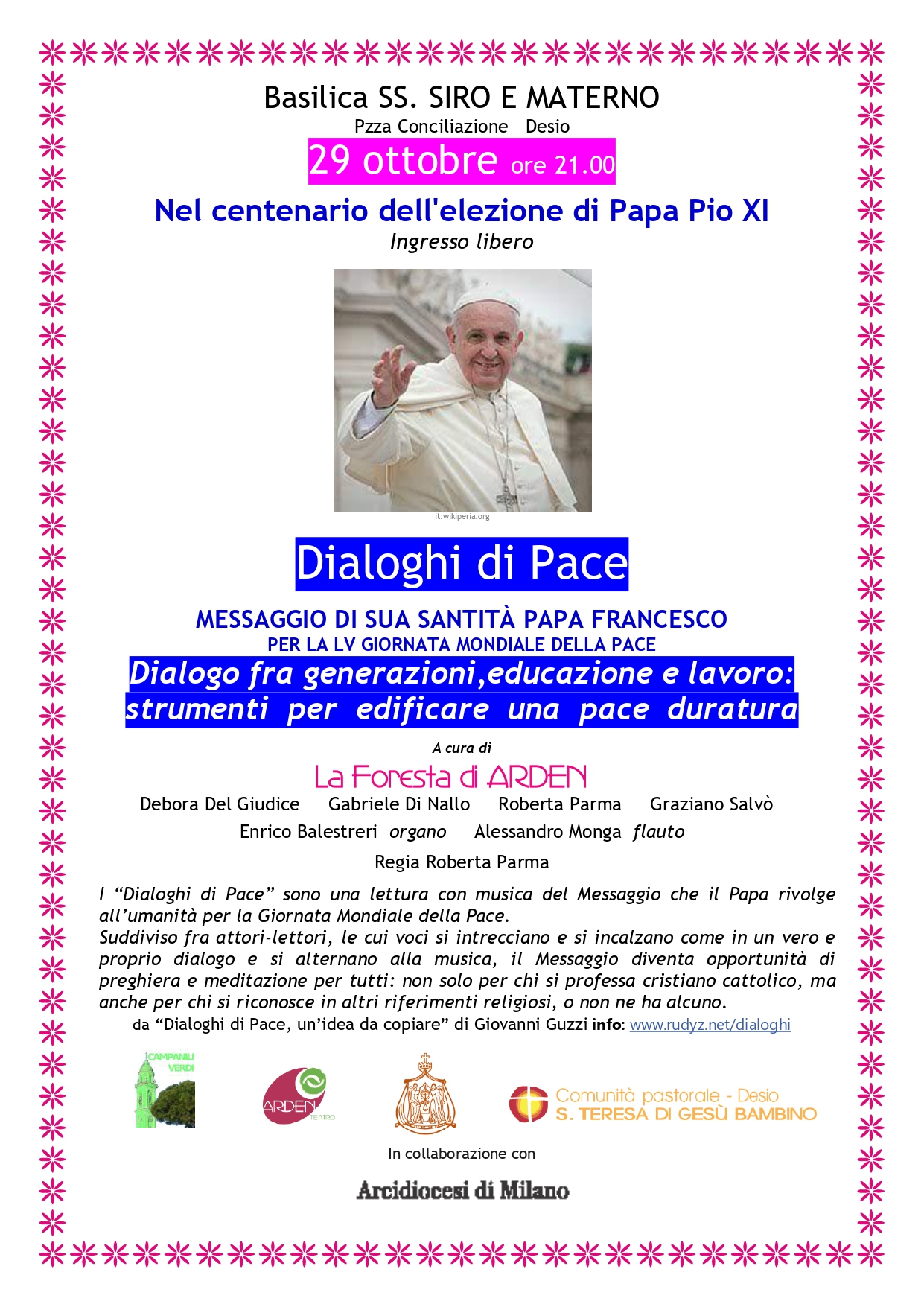 DIALOGHI di PACE A DESIO - Centro internazionale Helder Camara